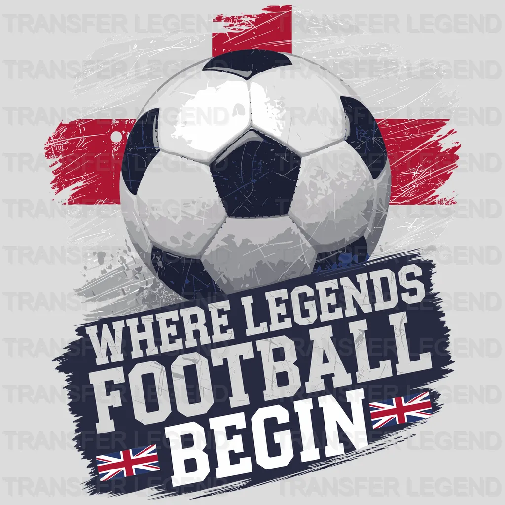UK Legends Soccer Design - DTF Heat Transfers | Transfer Legend