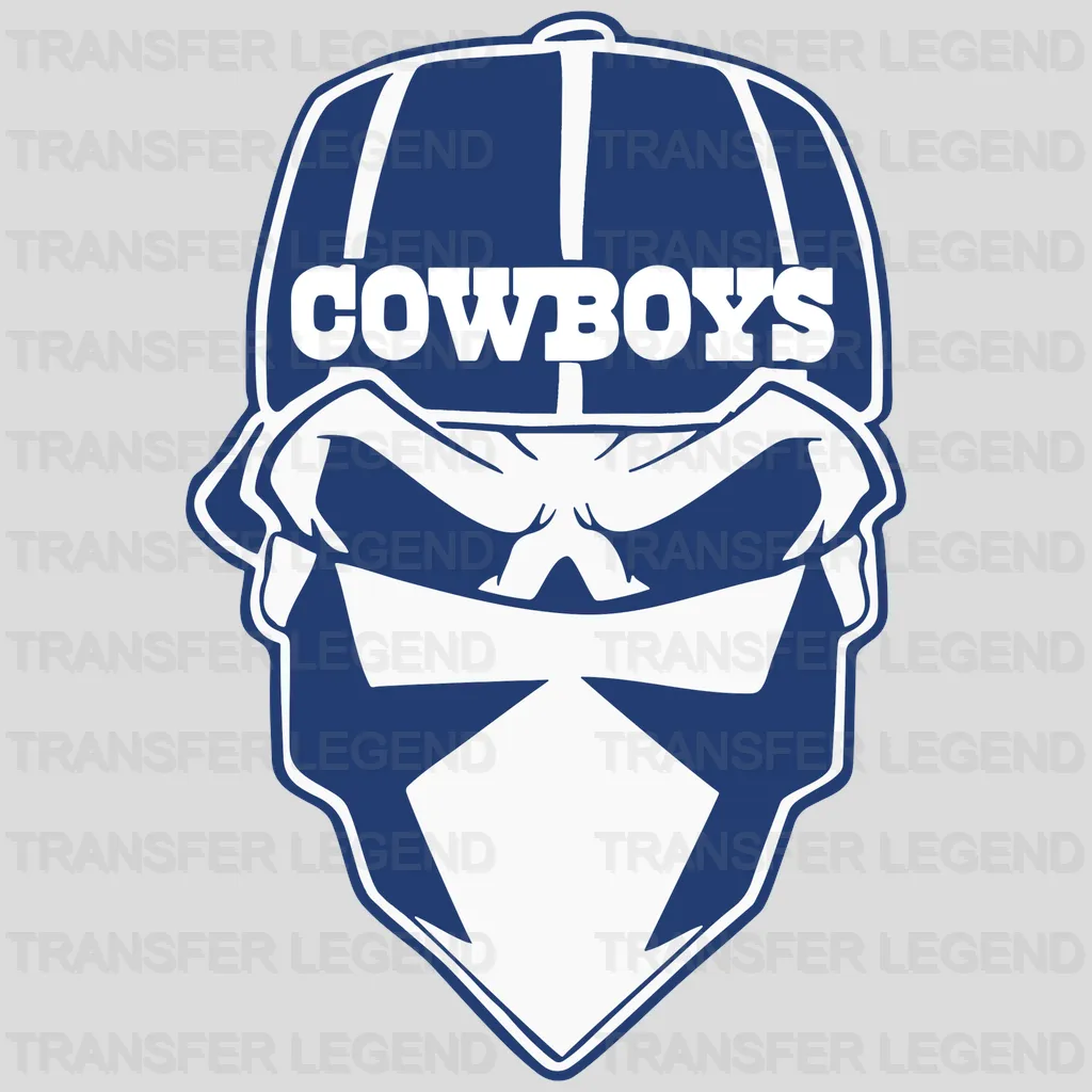 Dallas Cowboys Bandit Mask Logo NFL Design - DTF Heat Transfer