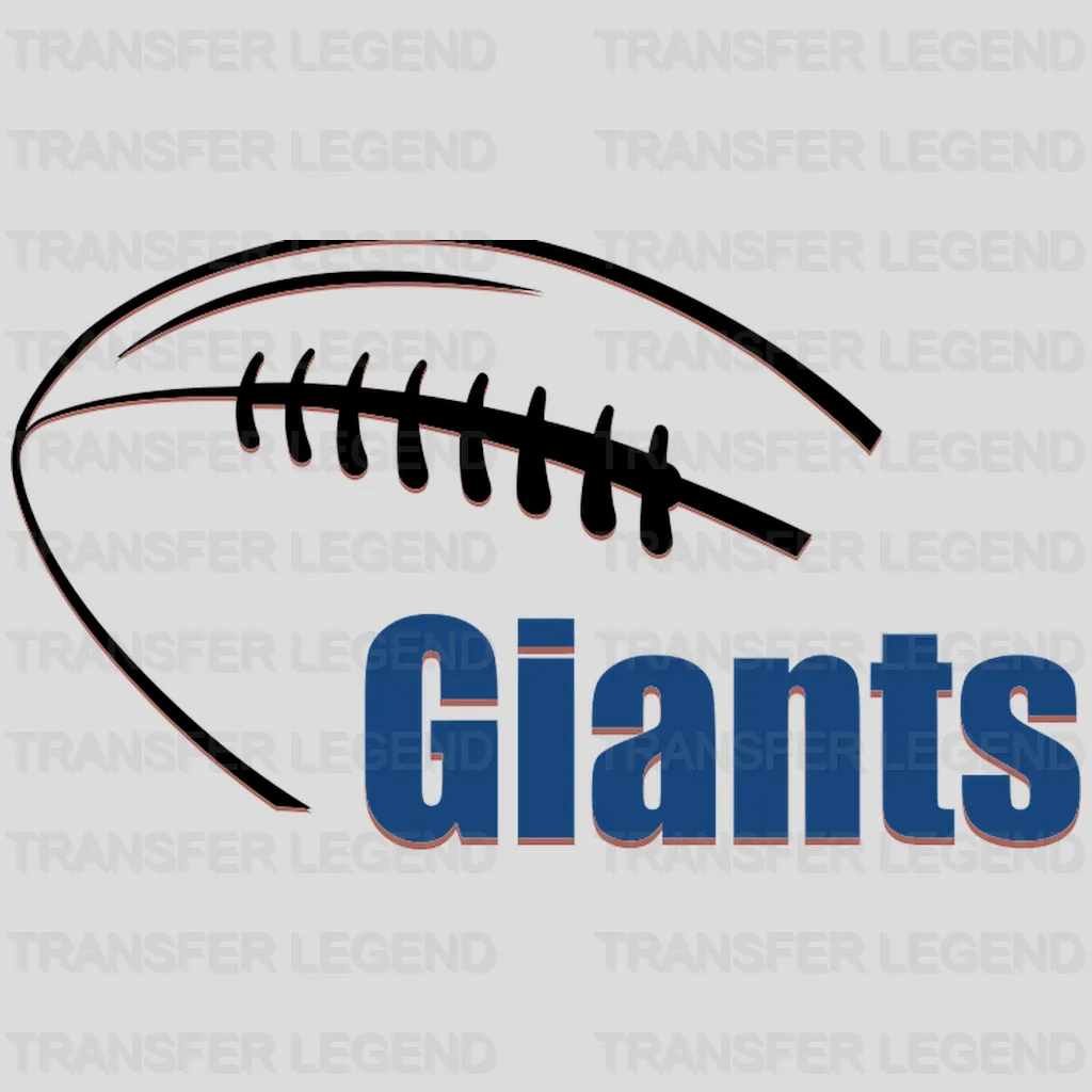New York Giants brush‑stroke “Giants” graphic, NFL design - DTF Heat T