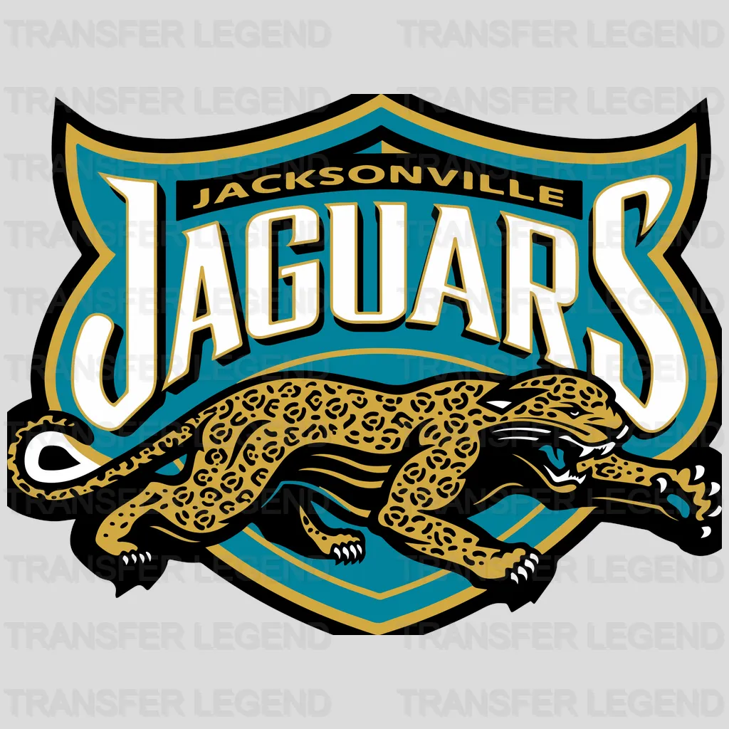 Jacksonville Jaguars Retro Banner Wordmark NFL Design - DTF Heat Trans