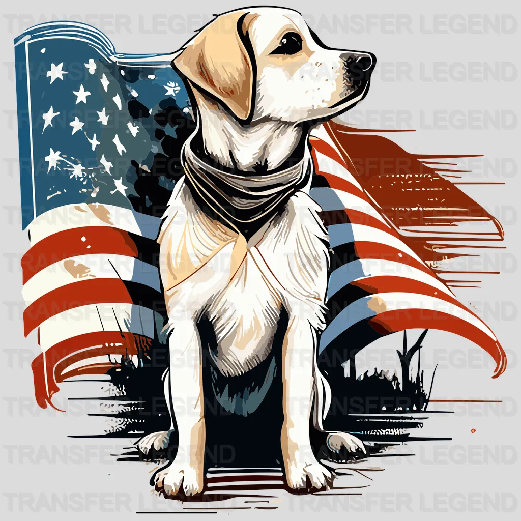 American Dog 4 USA Design - DTF Heat Transfers
