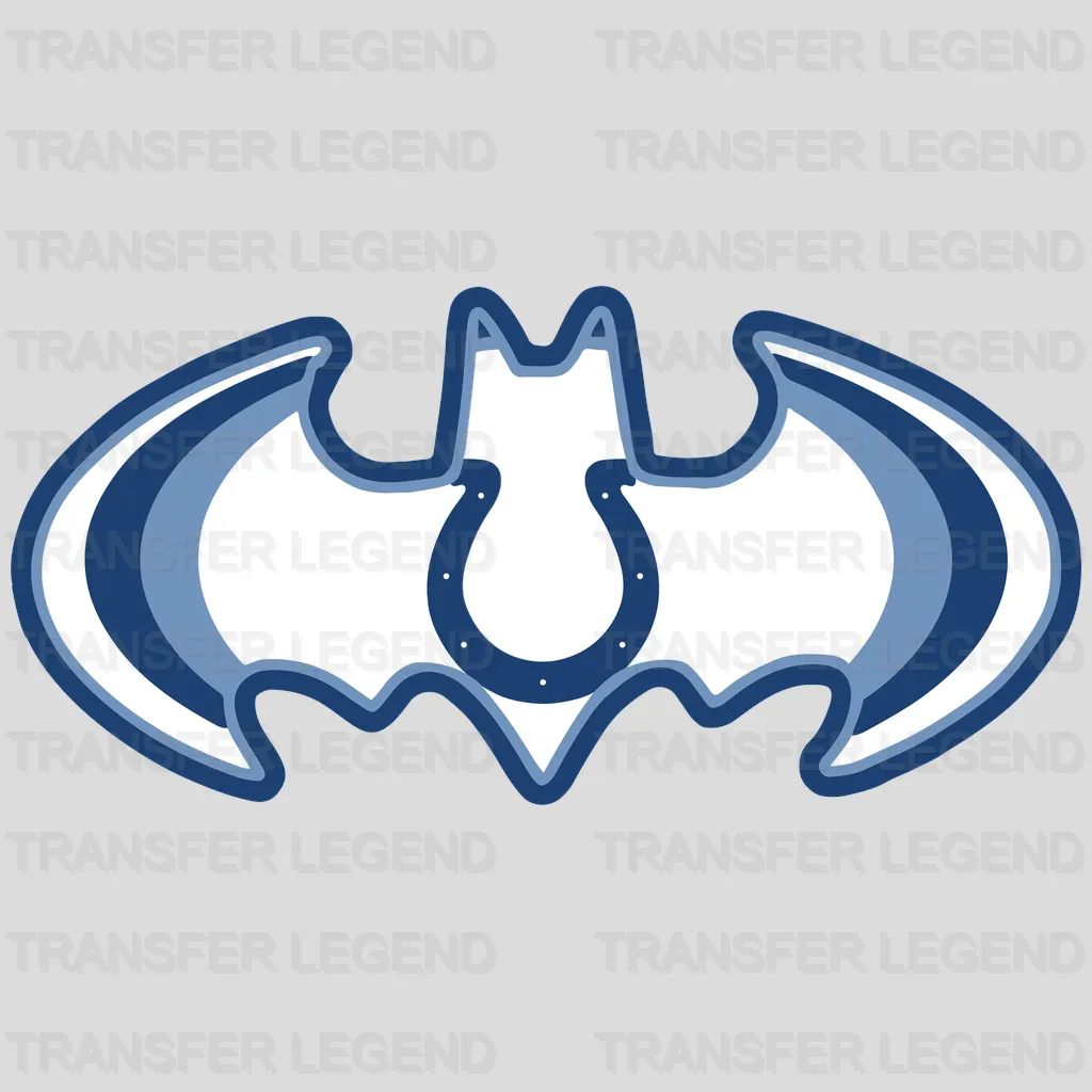 Indianapolis Colts Bat‑Style Horseshoe Logo NFL Design - DTF Heat Tran