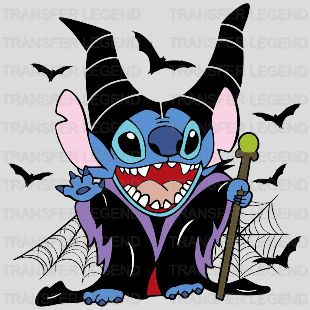Stitch Halloween Maleficent Design - DTF heat transfer