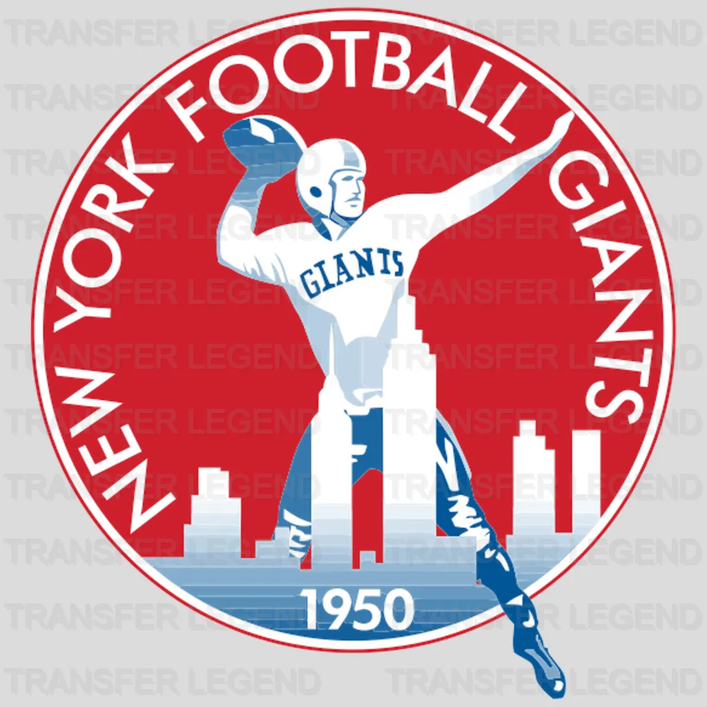 New York Giants bold “HOME” letters with circle logo, NFL design - DTF